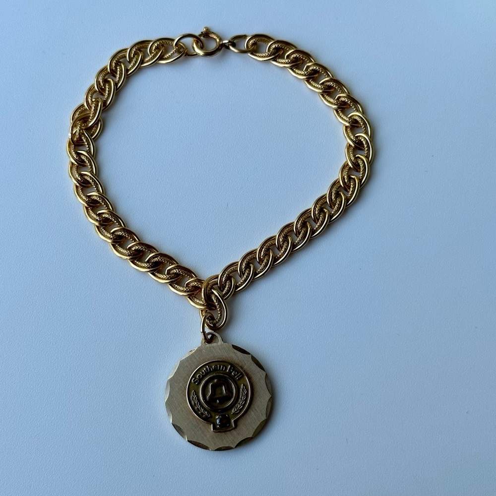 Vintage Southern Bell Employee Service Pendant Bracel… - Gem